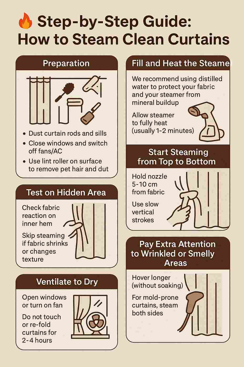How to Steam Clean Curtains While Hanging (No Removal Needed!)